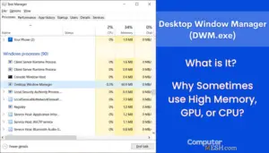 What & Why Desktop Window Manager High GPU & Memory Use?